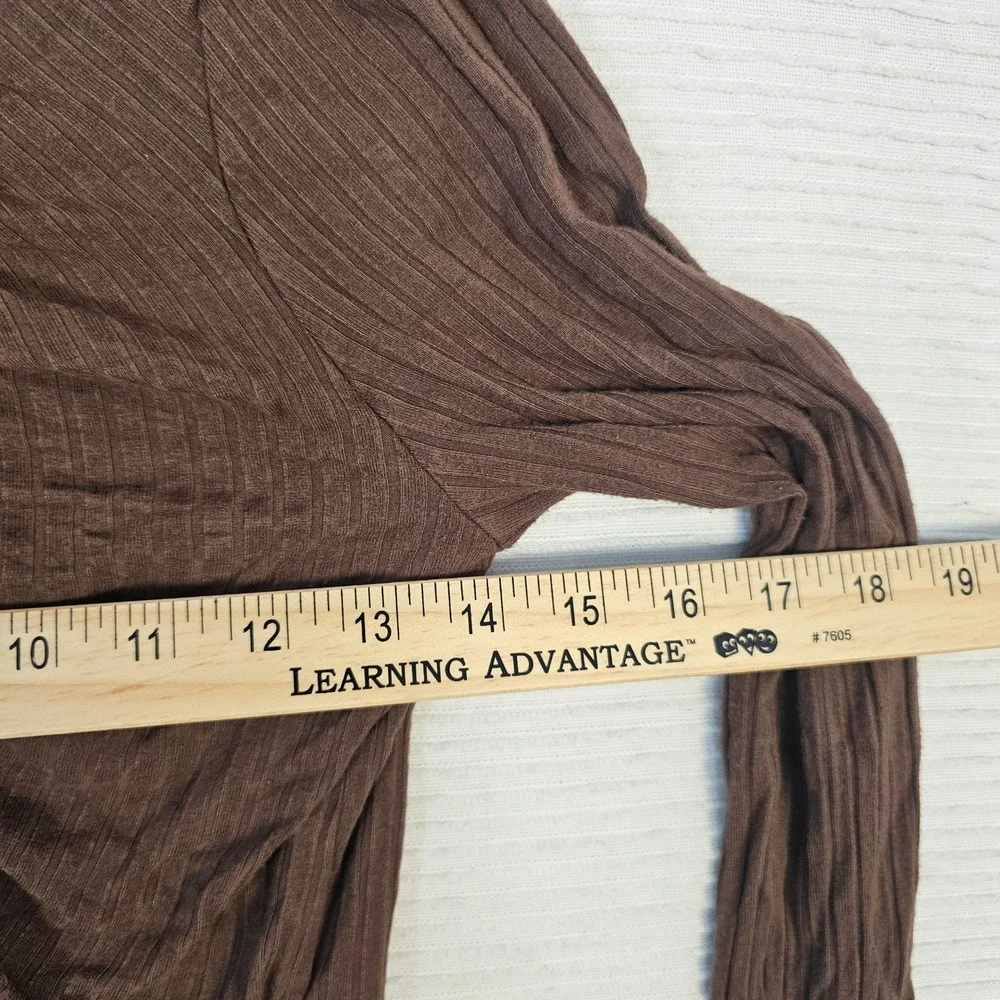 Red By Bke | Tops | Rare Red By Bke Brown Ribbed Ruched Front Long ...